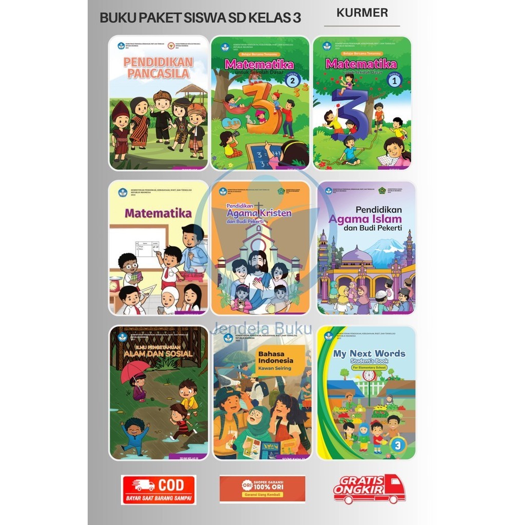 Jual Buku Paket Kurmer SD Untuk Siswa Kelas 3/III Kemendikbud Kurikulum Merdeka Terbaru Tahun ...