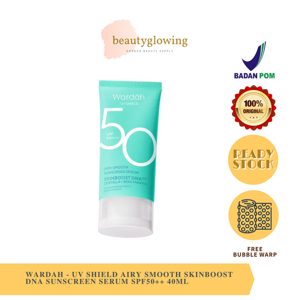 Jual Wardah UV Shield Airy Smooth SkinBoost DNA Sunscreen Serum SPF 50 ...
