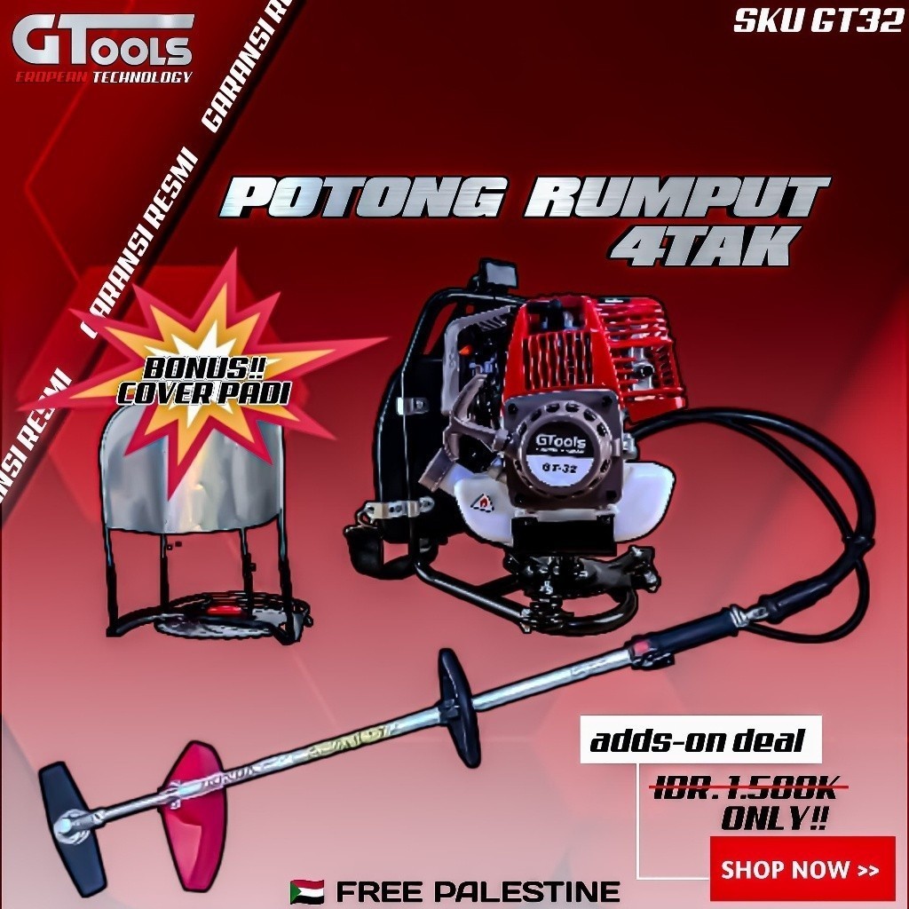 Jual GTOOLS EROPA PEMOTONG RUMPUT DAN PADI 4 TAK POWERTOOLS OFFICIAL GT32 | Shopee Indonesia