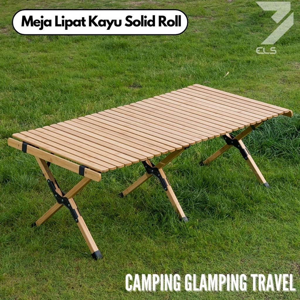 Jual Meja Lipat Kayu Portabel - Meja lipat Camping Glamping Wood Solid ...