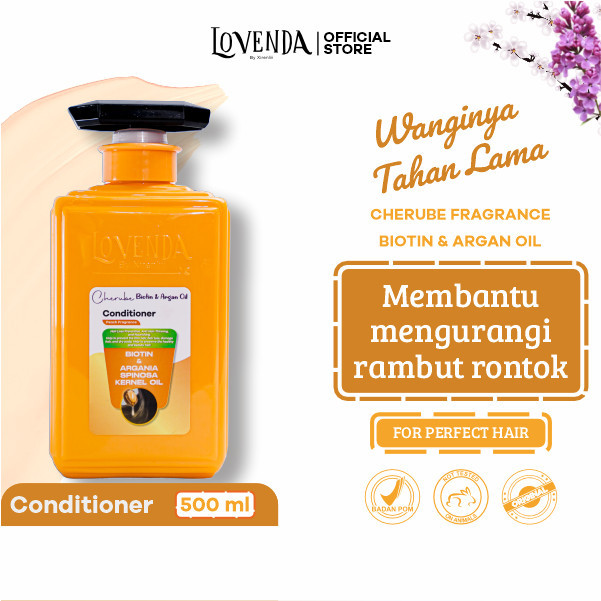 Jual Lovenda Conditioner Anti hairfall Cherube Biotin & Argan Oil ...