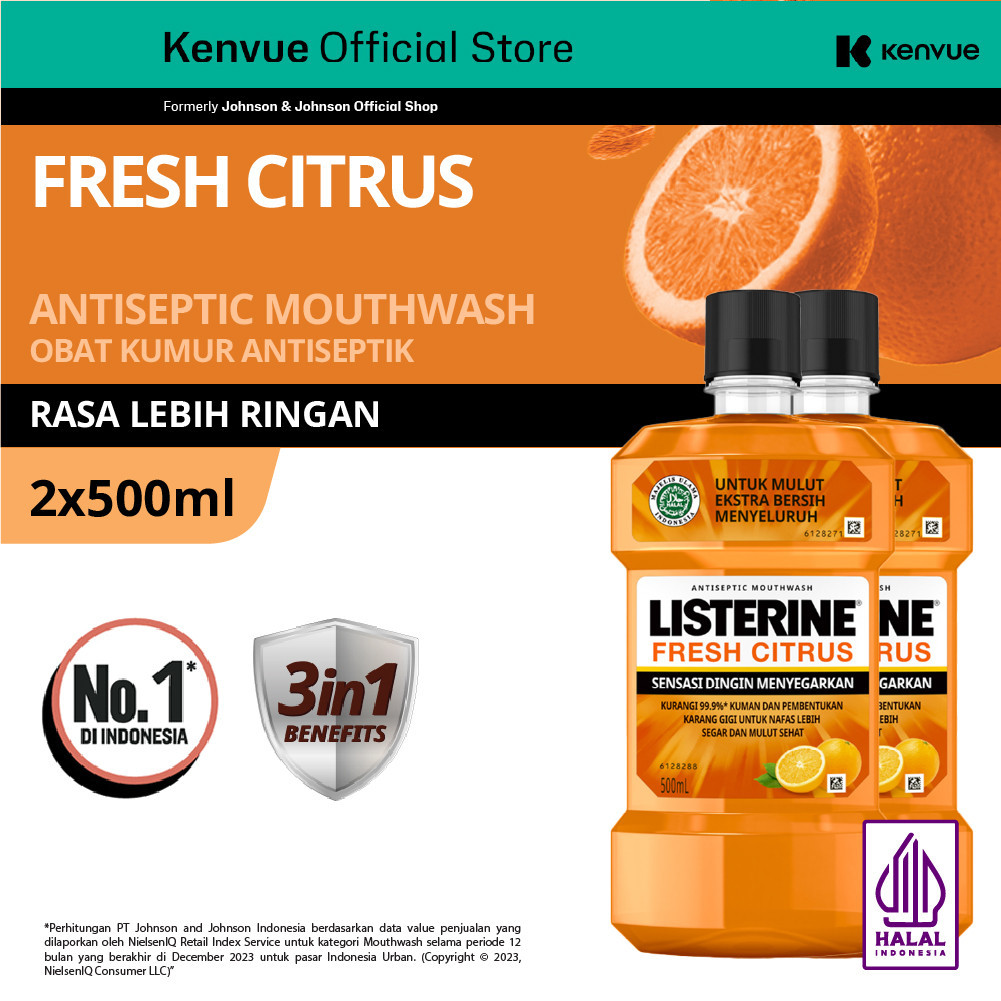Jual LISTERINE Fresh Citrus Antiseptic Mouthwash/Obat Kumur Antiseptik ...