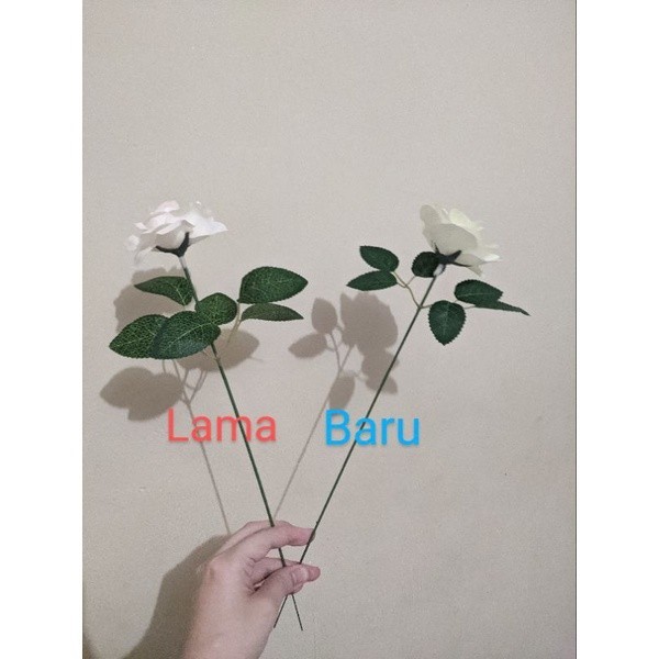 Jual Bunga Mawar imitasi Tangkai Ecer kelopak 6-7cm | Shopee Indonesia