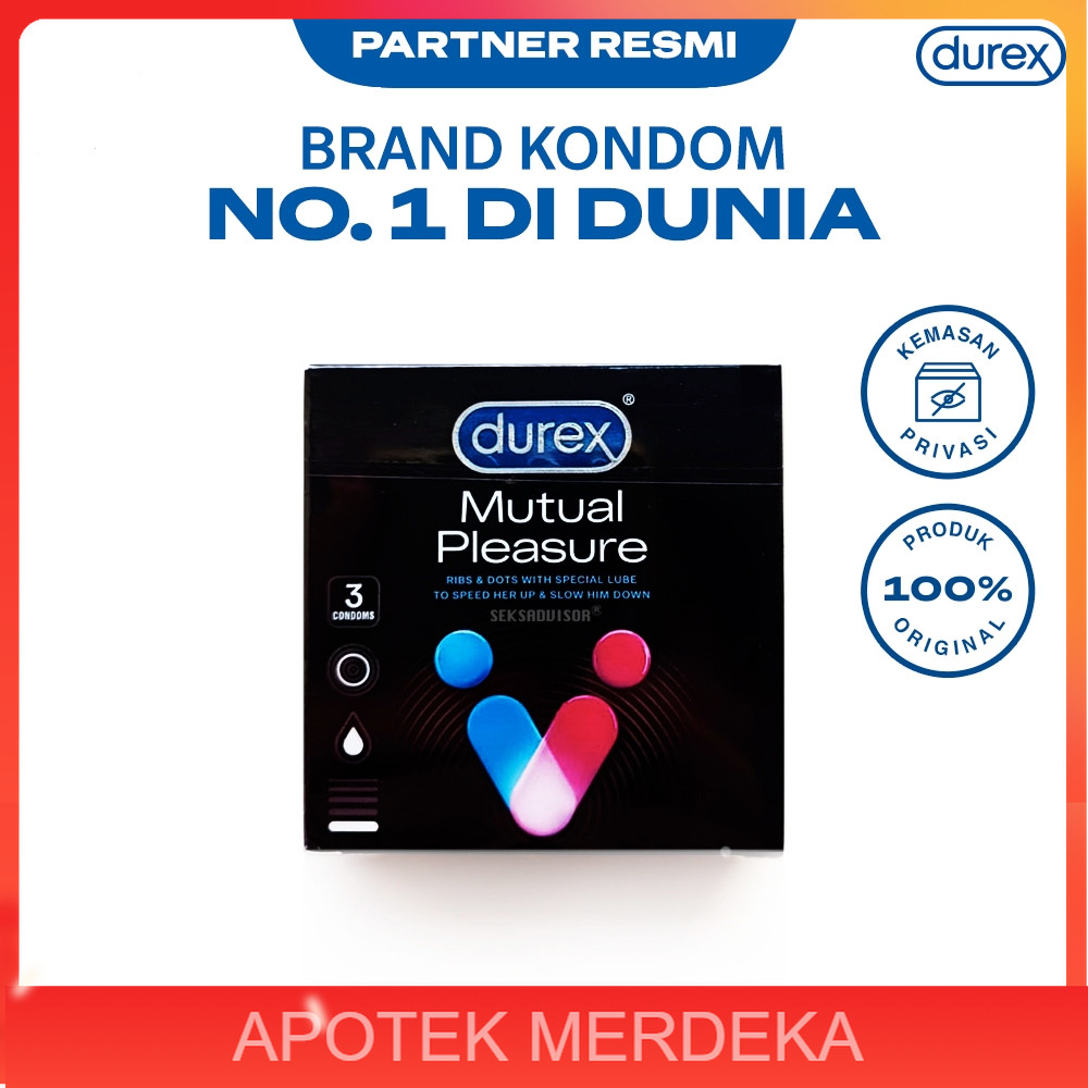 Jual Kondom Durex Mutual Pleasure - Isi 3 Pcs (Kenikmatan Bersama) | Shopee Indonesia