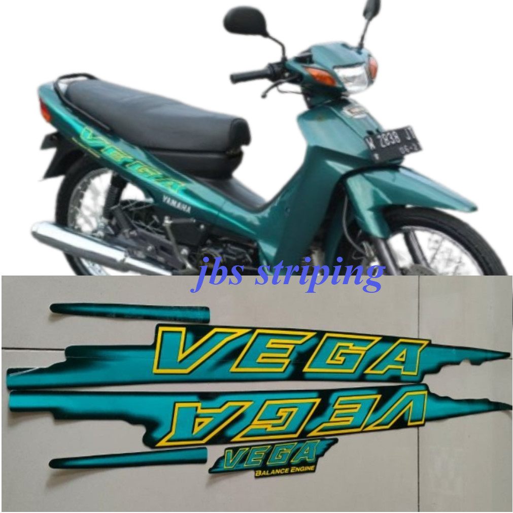 Jual striping vega lama stiker yamaha vega lama old thn 1998 1999 hijau ...