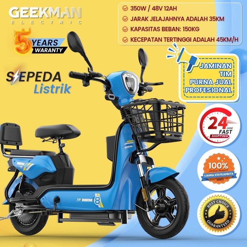 Jual Geekman Sepeda Listrik Murah 1jt 45Km Baterai 48v 12ah Sepeda ...