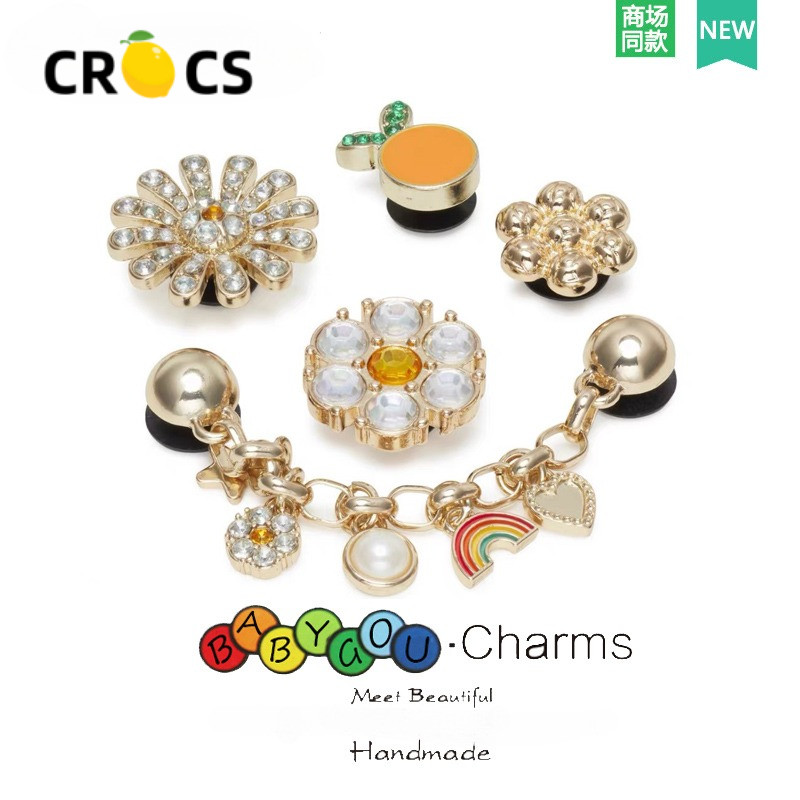 Jual Jibbitz crocs sepatu logam lubang bunga sepatu sepatu manis gesper ...