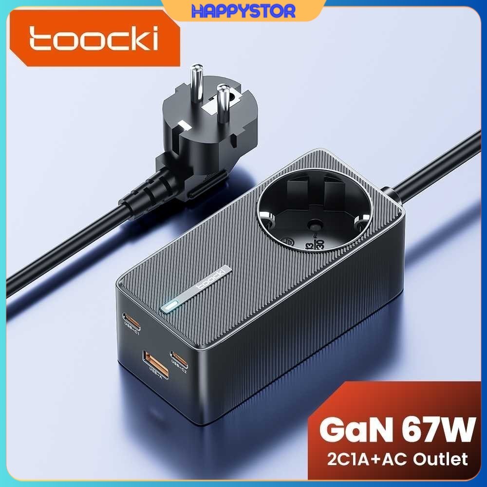 Jual Power Strip Charger Station Multi Port AC USB Type C GaN 67W ...