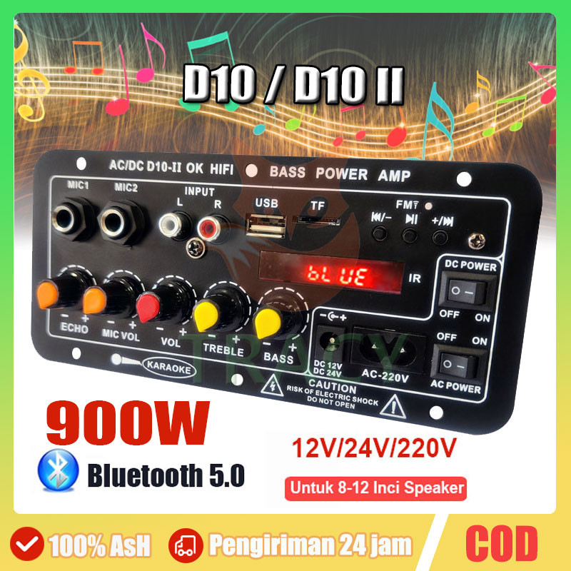 Jual [Ready COD] D10 Ⅱ 900W Amplifier board Tampilan digital Power amplifier board Untuk 8-12 ...