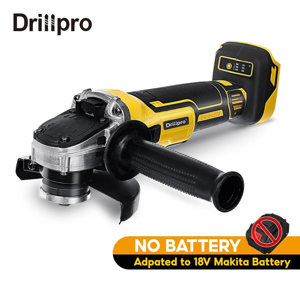 Jual Drillpro 125/100mm Brushless Cordless Angle Grinder Variable Speed ...