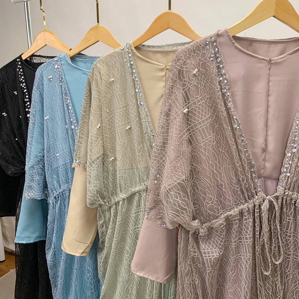 Jual Vimemo - Shakila Set / Setelan Dress + Outer Lace | Shopee Indonesia