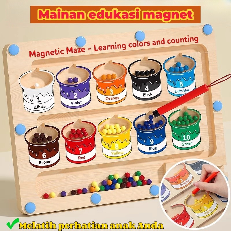 Jual [pena magnetik gratis]Mainan Edukasi Anak Mensortir Warna game ...