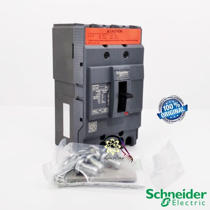 Jual SCHNEIDER MCCB 7 5KA EZC100B 3P 60A EZC100B3060 | Shopee Indonesia