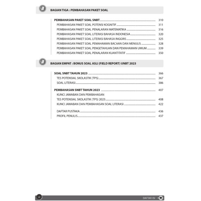 Jual BUKU PATEN UTBK SNBT TPS TES SKOLASTIK 2024 DISERTAI SUB TES ...