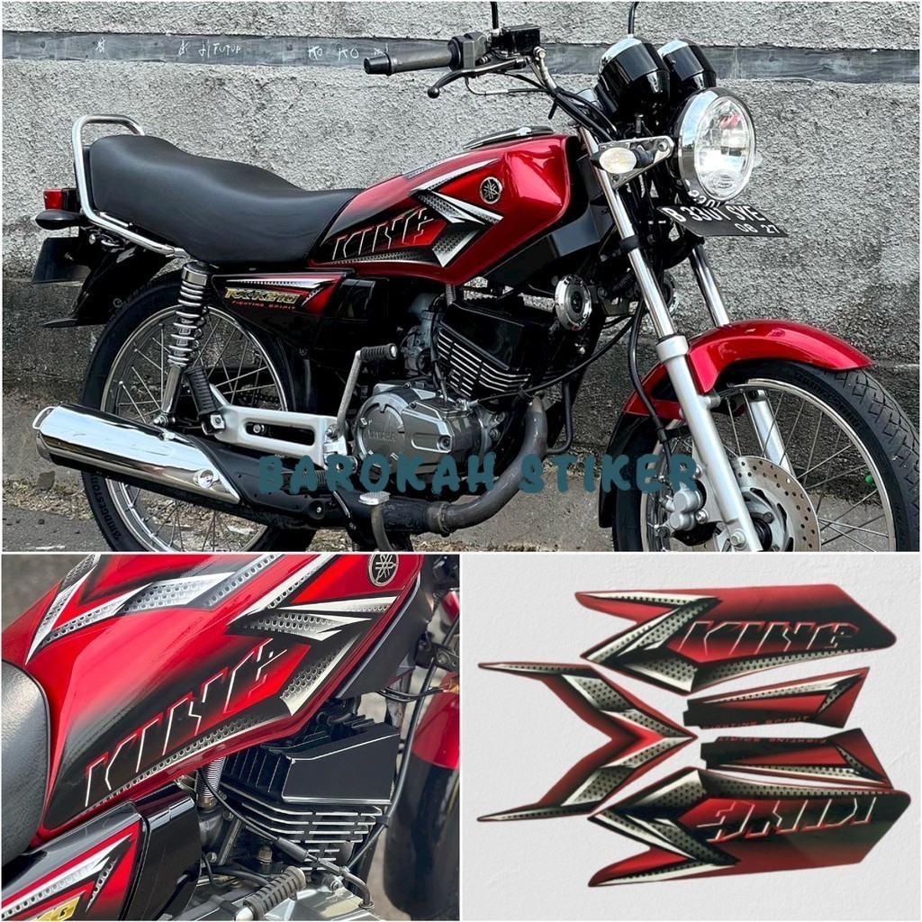 Jual Striping stiker polet list motor stiker motor yamaha RX KING 2008 ...