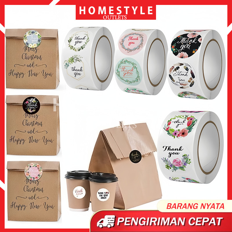 Jual Sticker Amplop / Stiker Terima Kasih Stiker Terima Kasih 500pcs ...