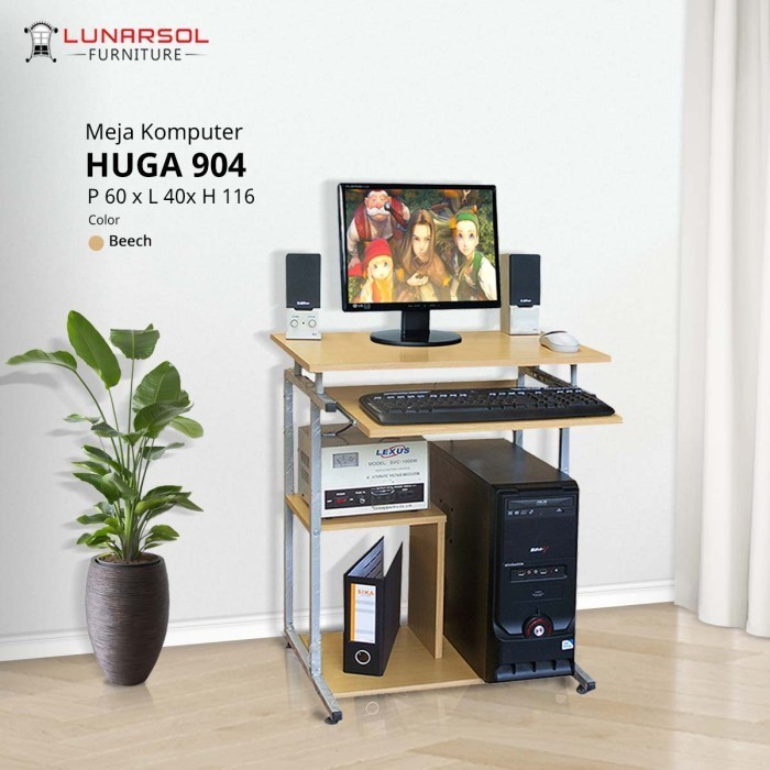 Jual Meja Komputer LUNARSOL LMC HUGA dengan keyboard | Shopee Indonesia