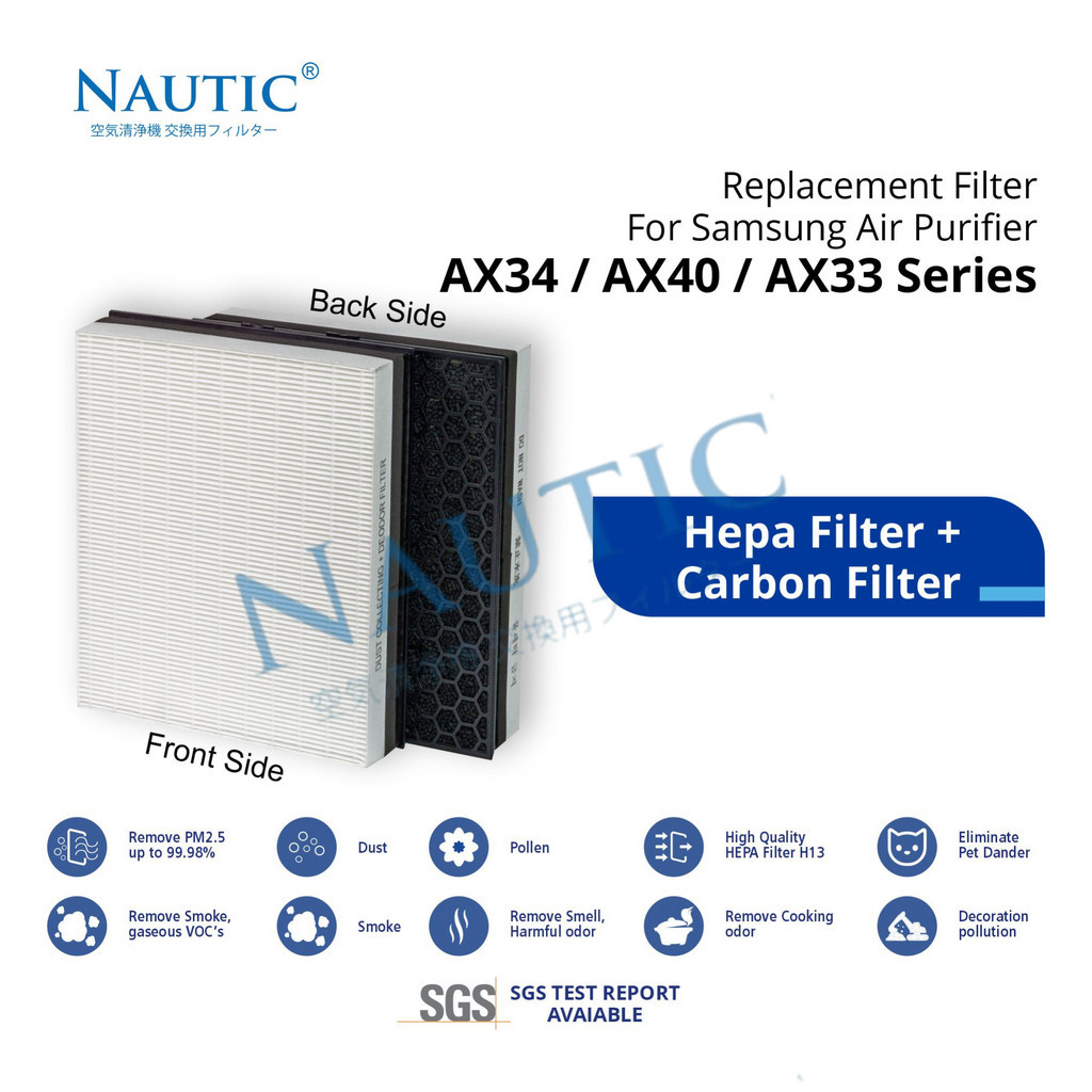Jual Filter Replacement untuk Air Purifier Samsung AX34 / AX40 / AX33 / AX34R3020WW AX40R3030WM ...
