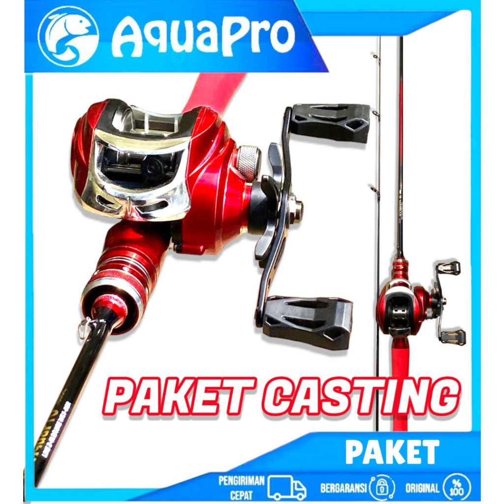 Jual 1 Set Paket Combo Joran Pancing Casting Fishing Rods Carbon Tip 2 ...