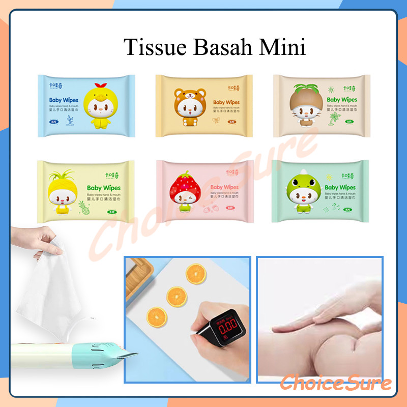Jual Tissue Basah Mini / Tissue Basah Lucu Wet Wipes / Tisu Basah Mini ...