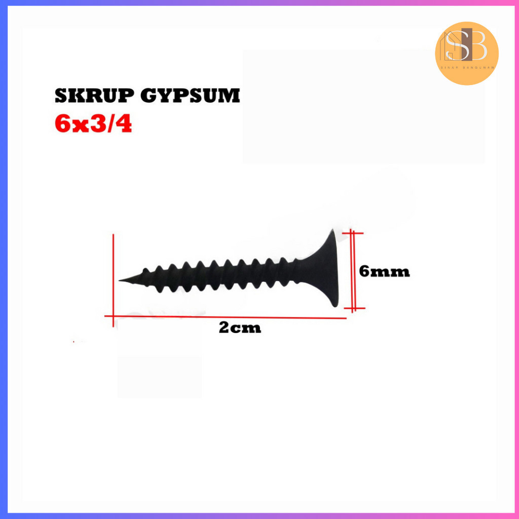 Jual Skrup Gypsum Drywall Screw dijual satuan ukuran 6 x 1 1/2 atau 4 ...