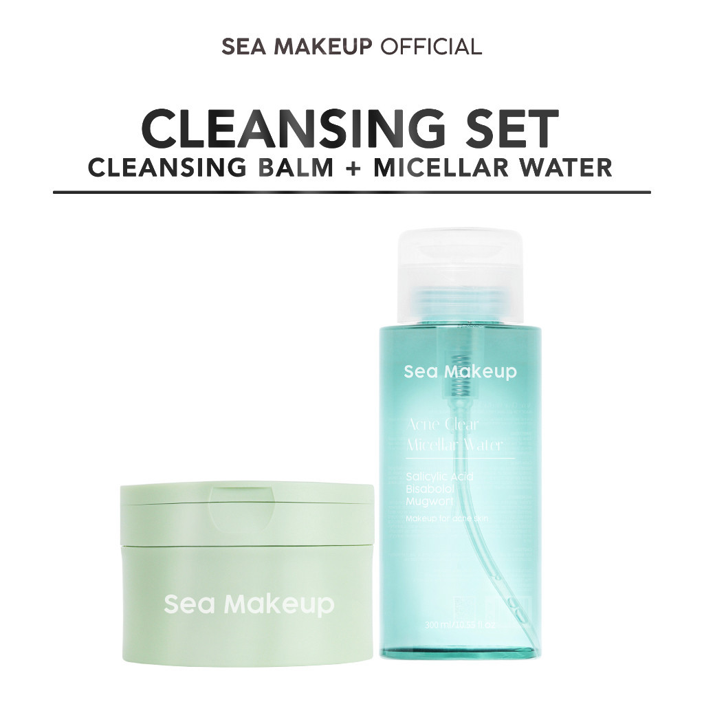 Jual Sea Makeup Bundle 2 in 1 Acne Butter Cleansing Balm + Acne Clear ...