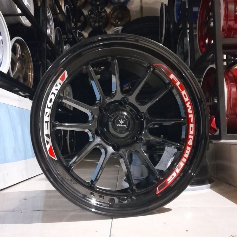 Jual velg Rep venom 5 ring 18 lebar 9 et 0 pcd 6x139 glosy black | Shopee Indonesia