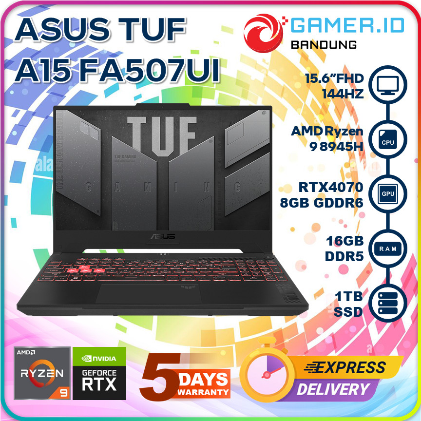 Jual ASUS TUF A15 FA507UI RYZEN 9 8945H RTX4070 16GB 1TB 15.6FHD 144HZ ...