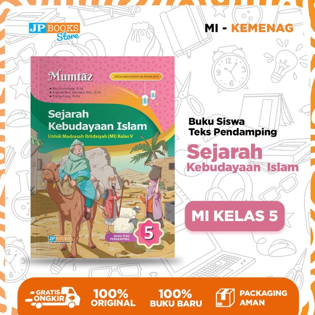 Jual JP Books – Buku Siswa Sekolah Islam MI Kemenag Sejarah Kebudayaan Islam SD/MI Kelas 5 - K13 ...