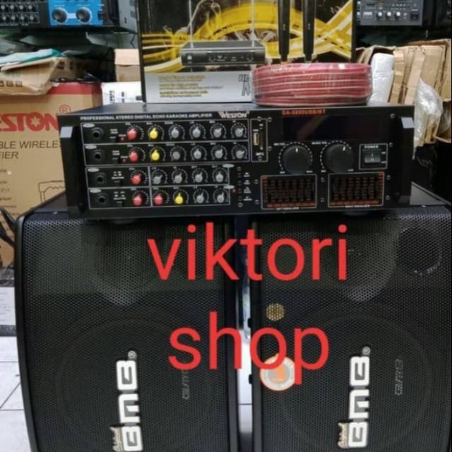 Jual PAKET SOUND SYSTEM' BMB CS 450V AMPLI USB BLUETOOTH ORIGINAL ...