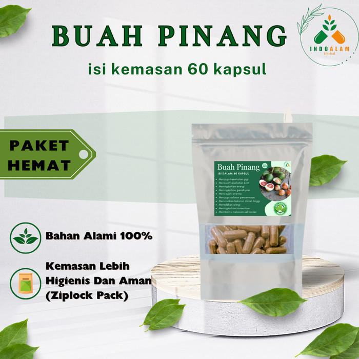 Jual Obat Herbal Buah Pinang 60 Kapsul Anemia Gangguan Pencernaan ...