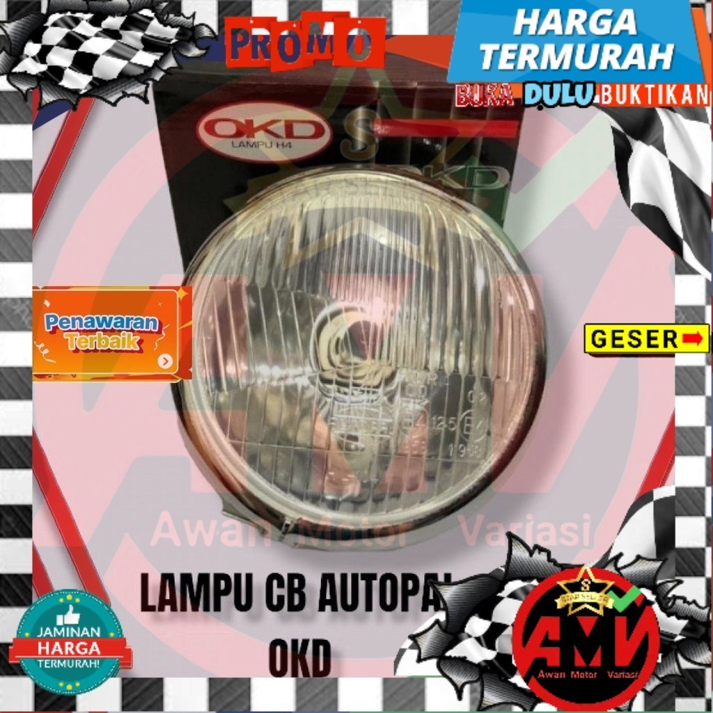 Jual Reflektor lampu depan motor / Lampu reflektor CB PESEK AUTOPAL OKD ...