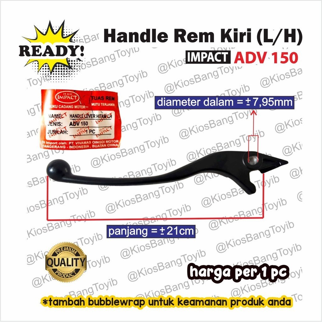 Jual Handle Handel Tuas Rem Kiri (L/H) Honda ADV 150 (Impact) | Shopee ...