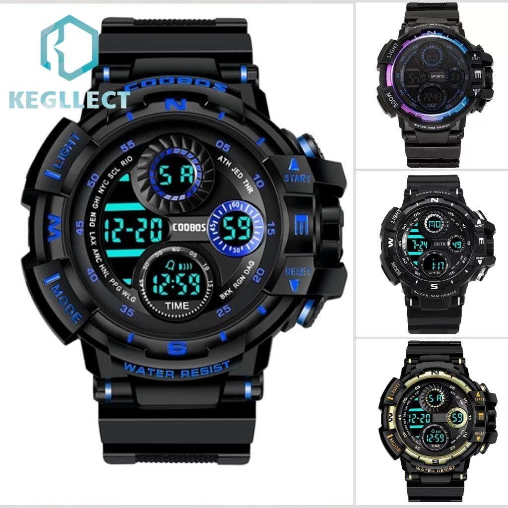 Jual Jam Tangan Elektronik Multifungsi Pria Baru Jam Tangan Olahraga ...