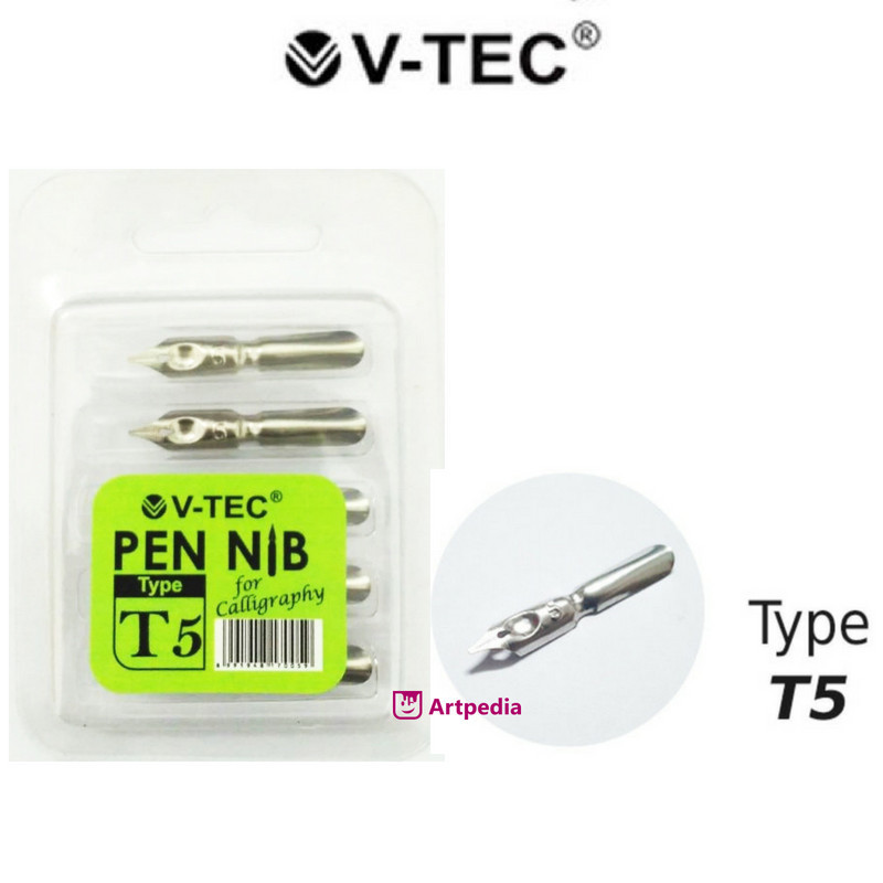 Jual V-Tec Comic & Caligraphy Pen Nibs T5 (isi 5) | Shopee Indonesia