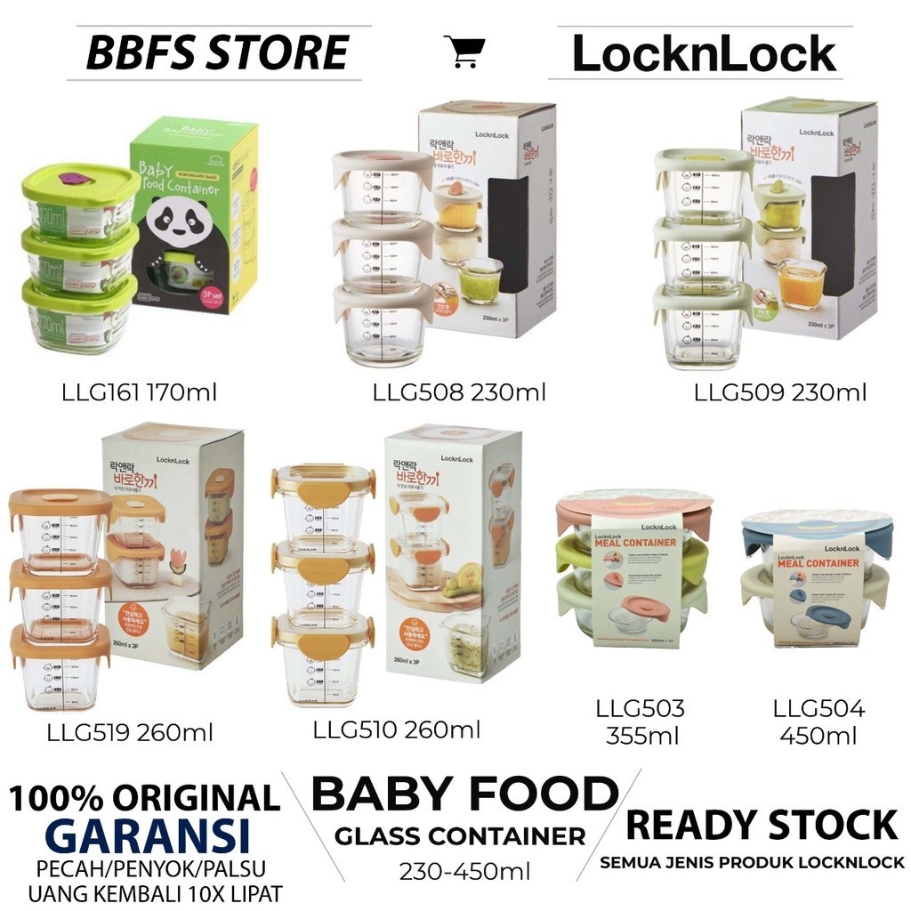 Jual LOCKNLOCK Meal Container Set 3pcs 355ml / set 2pcs 450ml Oven ...