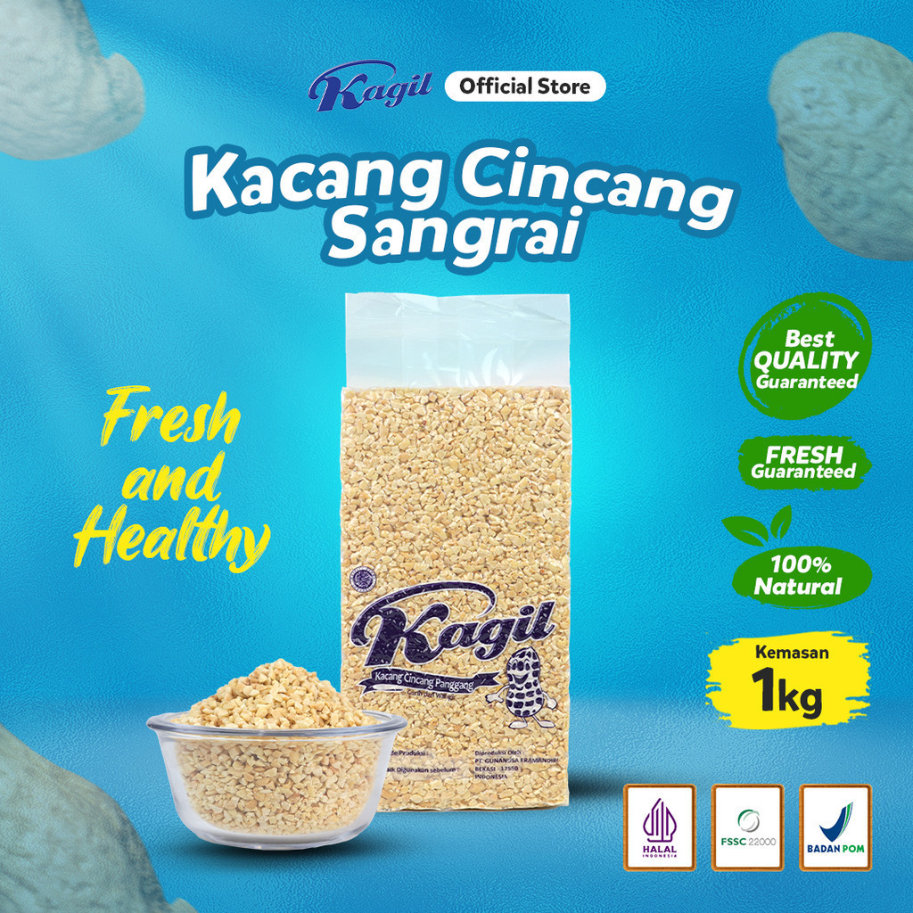 Jual Kagil - Kacang Sangrai (Chopped Roasted Peanut ) 1kg | Shopee Indonesia
