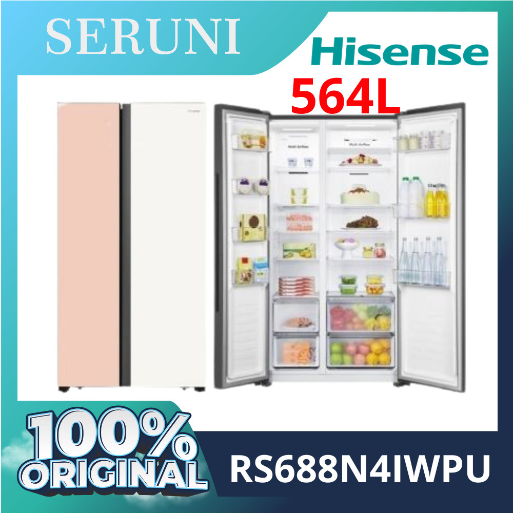 Jual HISENSE RS688N4IWPU Kulkas 2 Pintu Side By Side Side By Side 516 L ...
