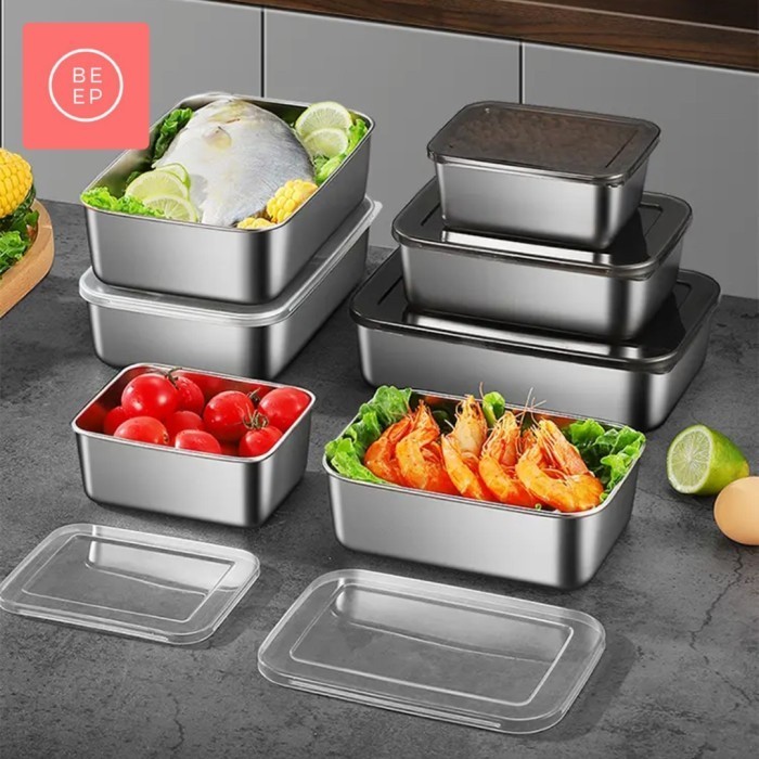 Jual set kotak makanan stainles isi 3 pcs stainless 304 316 foodgrade ...