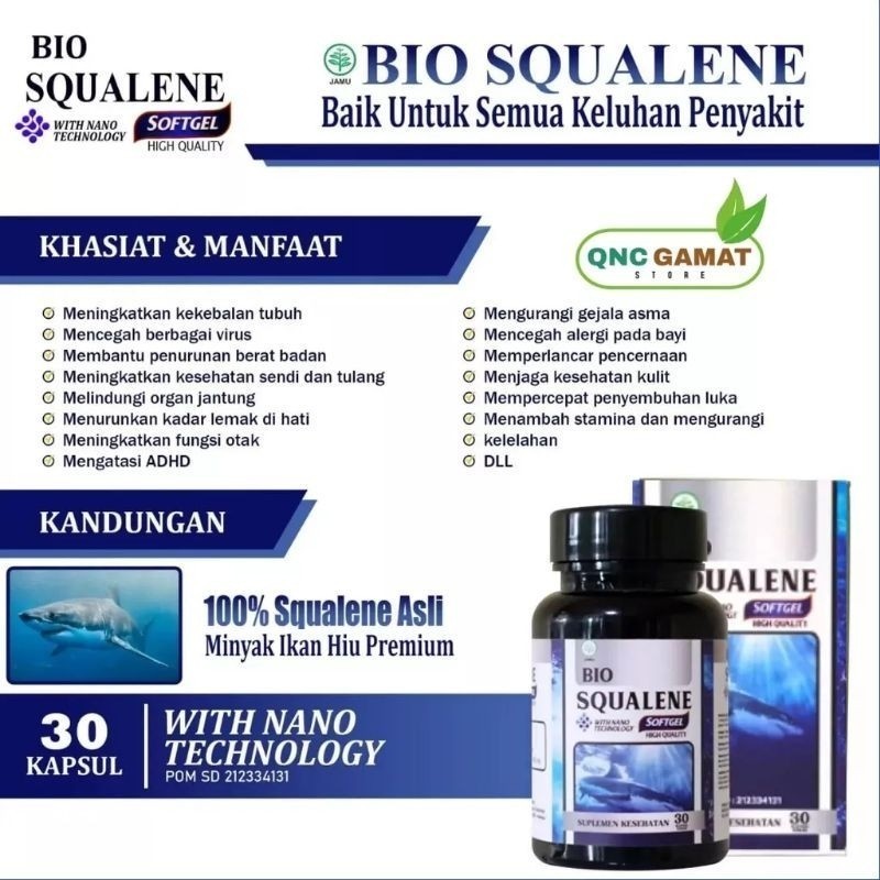 Jual BIO SQUALENE SPERMA SOFTGEL 100% ASLI SHARK LIVER OIL MINYAK HATI ...