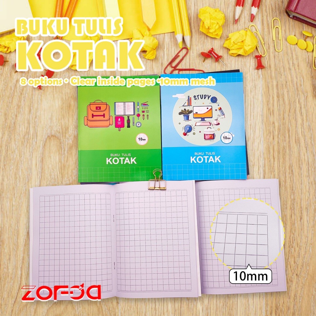 Jual Buku Tulis Kotak Kotak Buku Catatan Kotak 5/10/14MM Grid Notebook ...