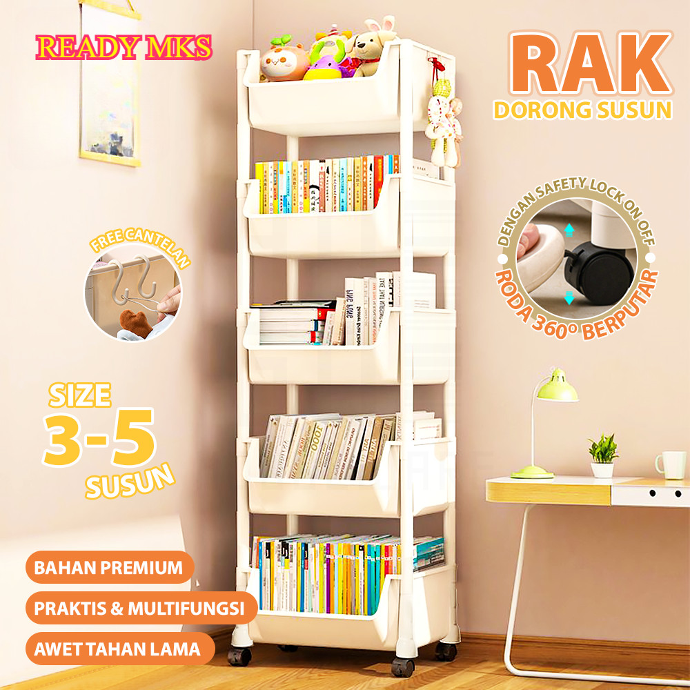 Jual Rak Troli EXCA Penyimpanan Buku Rak Kamar Mandi Rak Susun Plastik ...