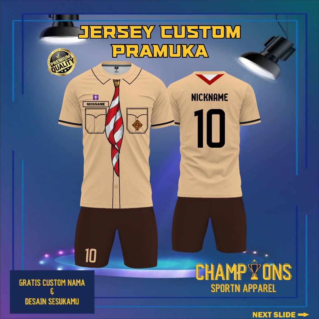 Jual Baju Jersey OLAHRAGA BERMOTIF PRAMUKA - Gratis tambah Nama dan ...