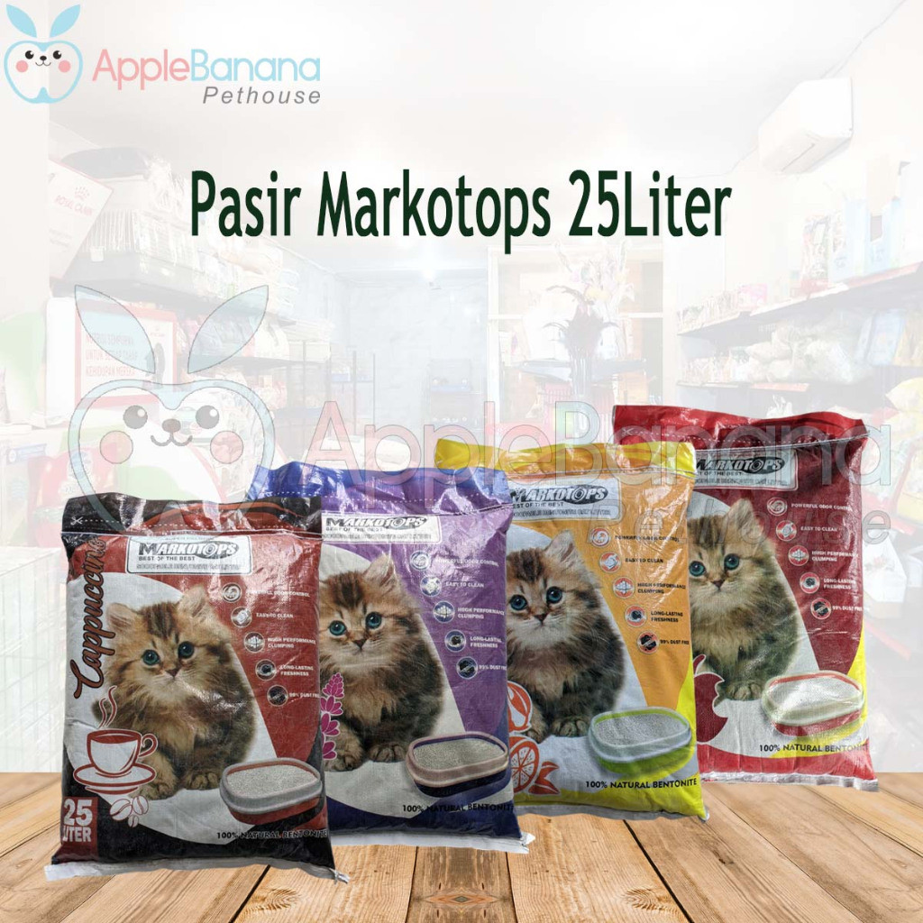 Jual Pasir Kucing Markotop 25 Liter/20 kg | Pasir Kucing 25 liter ...
