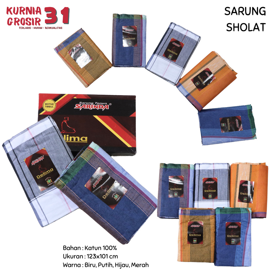 Jual Sarung Sholat Premium Aneka Warna / Souvenir Sarung Lebaran ukuran ...