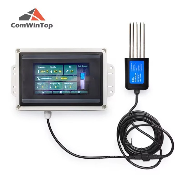 Jual Sensor NPK PH EC TH Soil Moisture Soil Analyzer Datalogger 7 in 1 ...