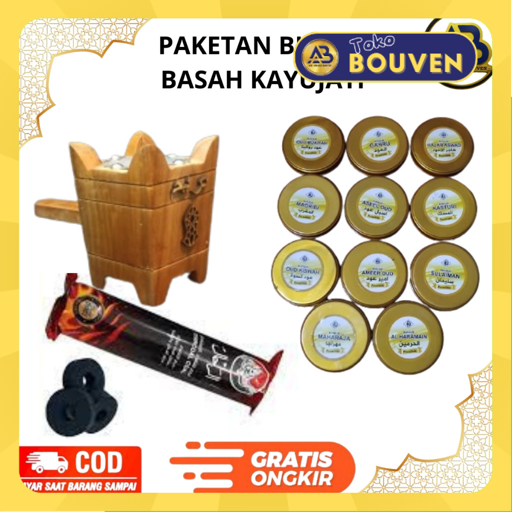 Jual 1 set Bukhur Lengkap Paket Buhur Premium Basah + Arang Magic dan ...