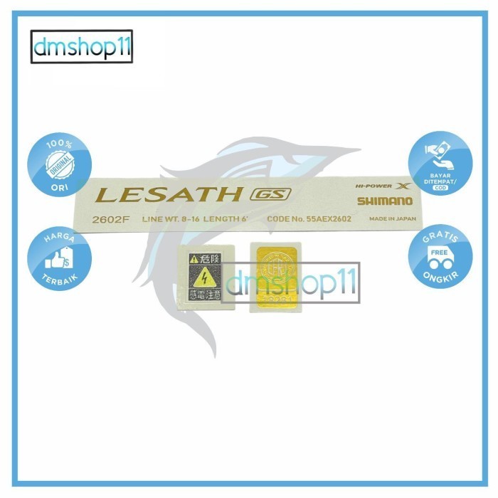 Jual promosi toko Paket stiker decal shimano lesath gs - decal joran lesath - Legal gold ...