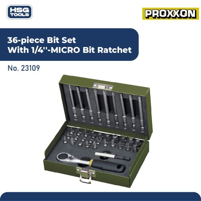 Jual PROXXON 23109 OBENG RACHET SET PRECISION 1/4'' MICRO BIT RATCHET ...