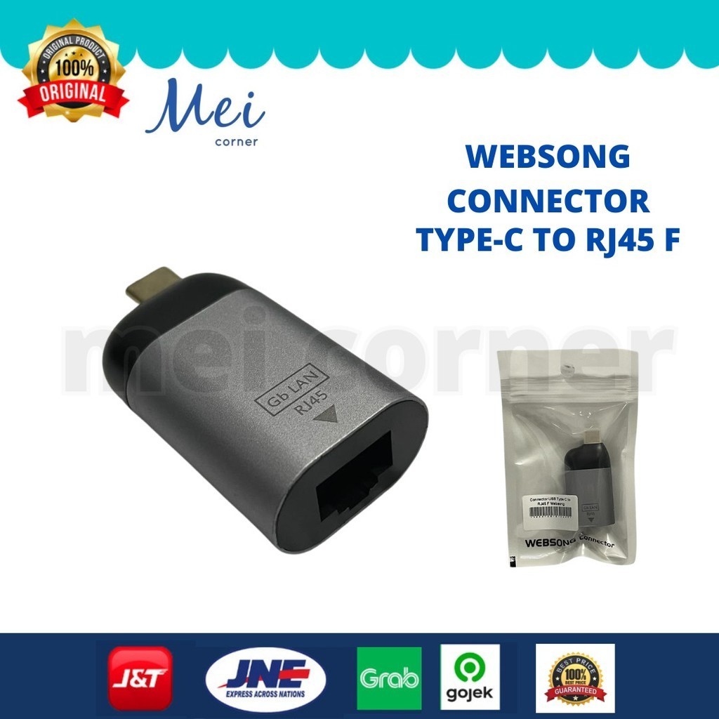 Jual WEBSONG USB TYPE-C TO RJ45 F CONNECTOR (MC) | Shopee Indonesia